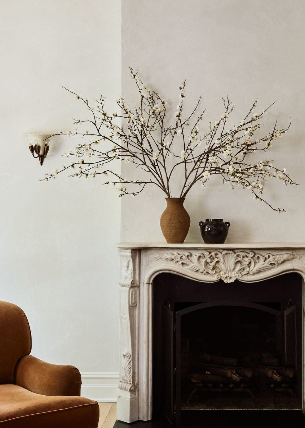Cream Blossom Branch | Faux Branches | Afloral.com