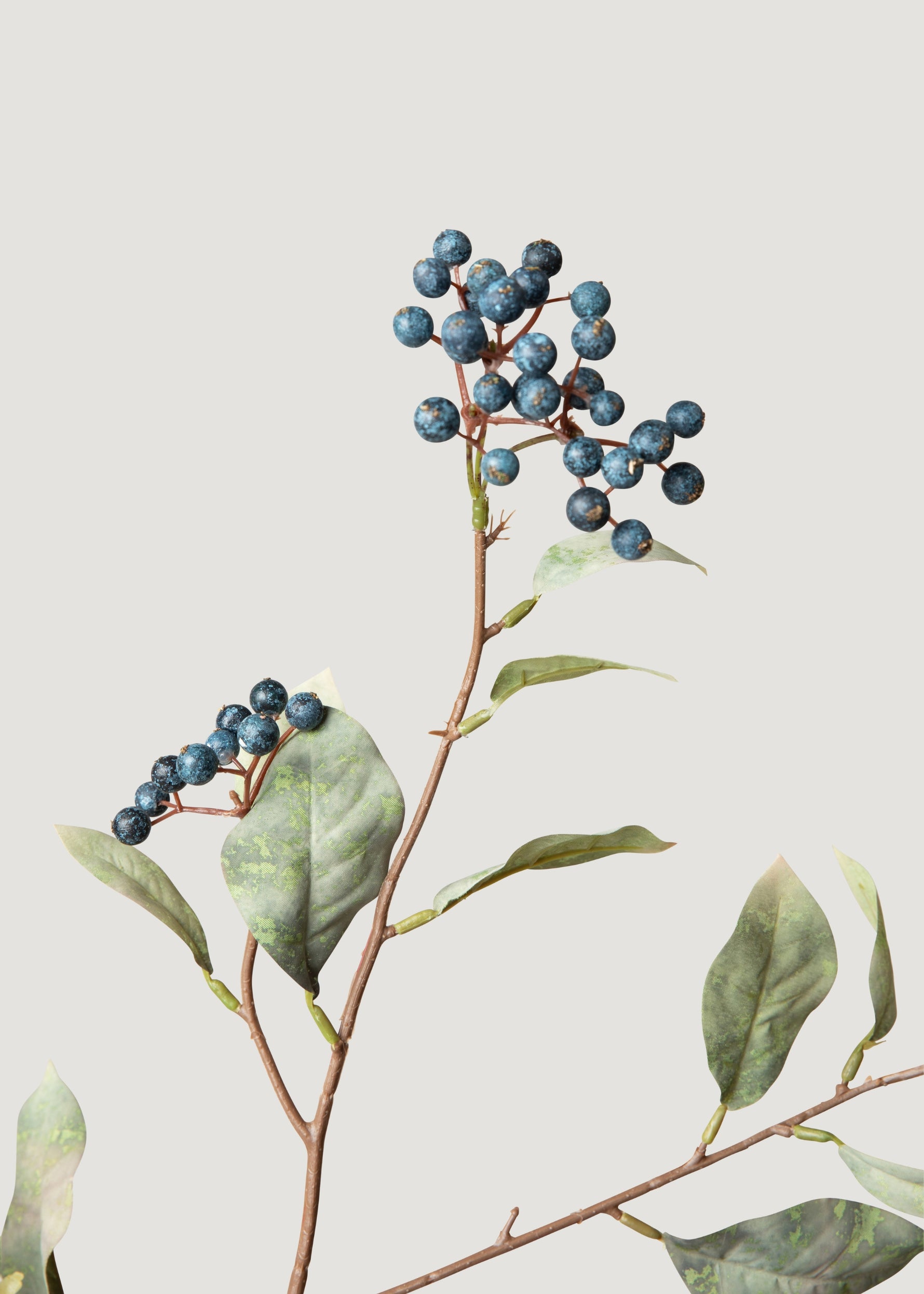 Faux Berry Branch in Blue | Artificial Berries at Afloral