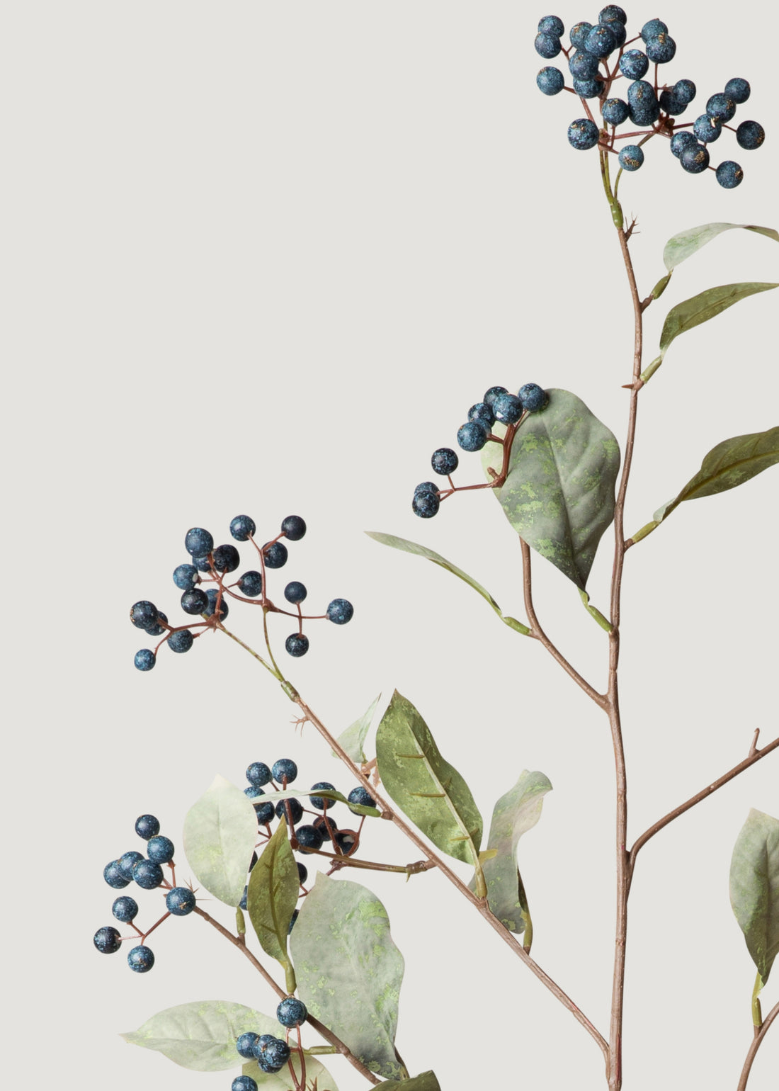 Faux Berry Branch in Blue | Artificial Berries at Afloral