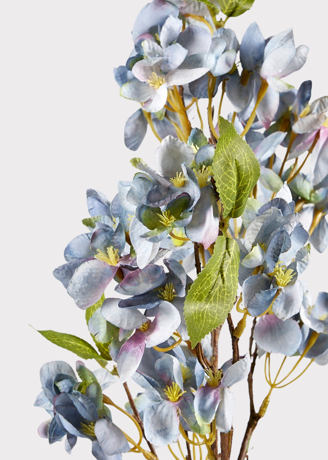 Dried Look Apple Blossom Fake Blooming Branch in Blue - 25" – Afloral