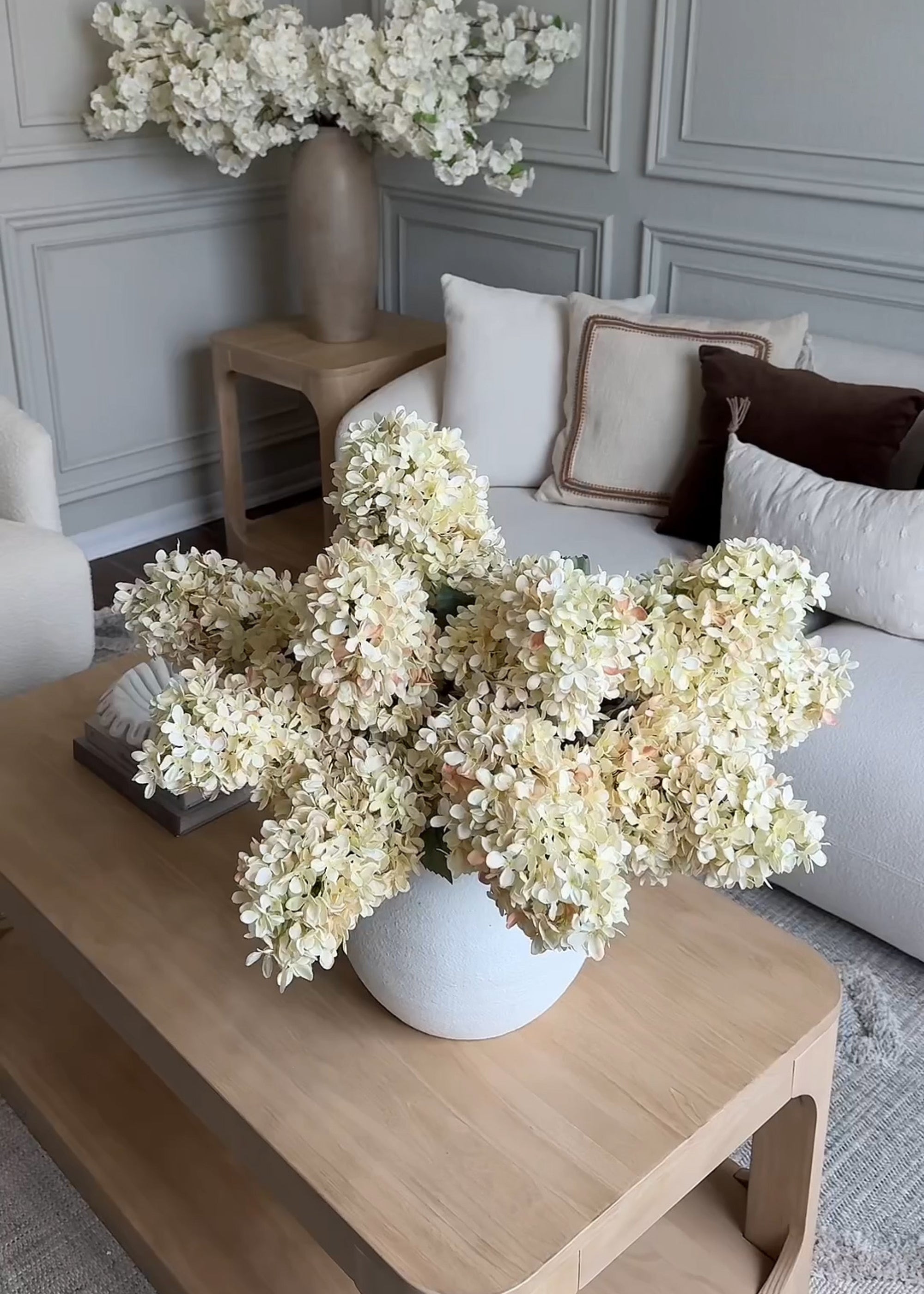 Large Faux Dried Look Hydrangea | Premium Fake Flowers at Afloral