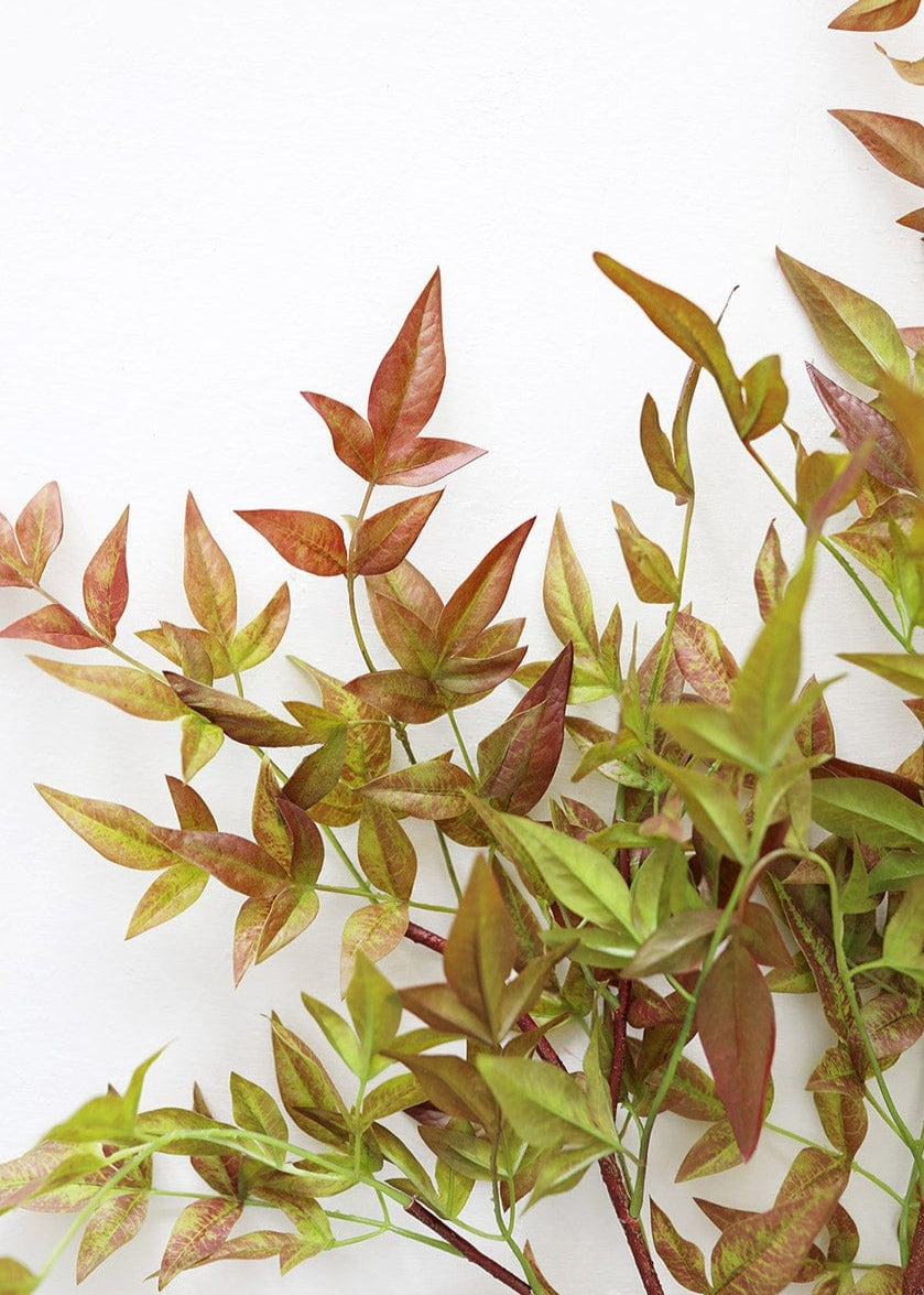 Tall Nandina Leaf Branch | Artificial Green Stems at Afloral.com